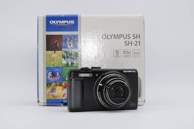 OLYMPUS SH 21 Compact Digital Camera 16MP 12 5x Zoom Black 24mm Wide ...