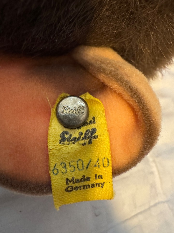 Vintage Steiff Jocko Monkey 6350/40 Ear Button 17" RARE Mohair CUTE ...