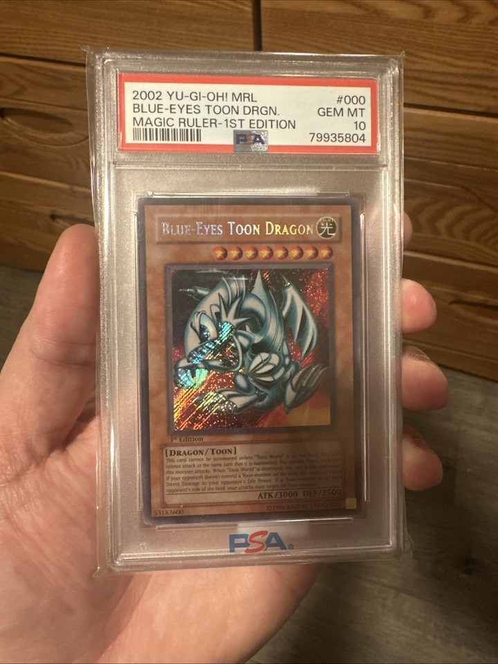2002 YUGIOH Magic Ruler 1st Edition Blue-Eyes Toon Dragon PSA 10 | eBay