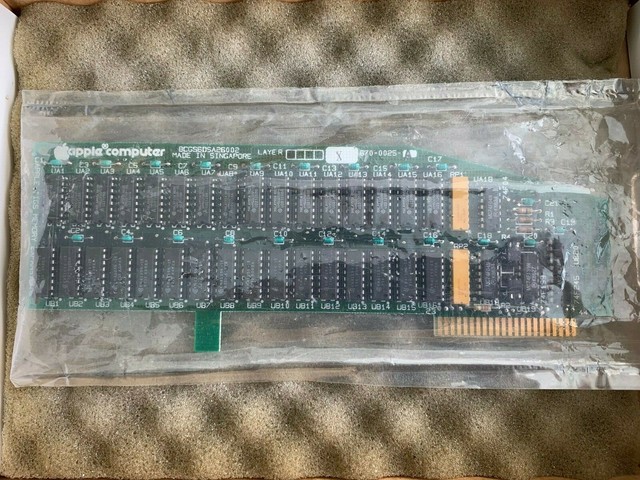 Apple IIGS Computer 1mb Memory Expansion Card U 670-0025-a 1986 for ...
