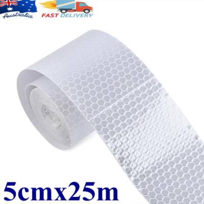 25M*5CM Fluro Safety Reflective Tape Vehicle Traffic Warning Adhesive ...