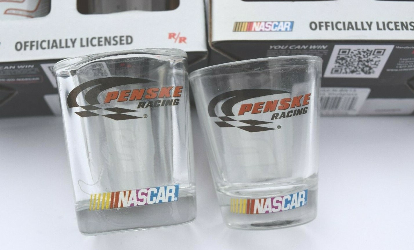 Nascar Official Licenced Collector Shot Glasses Penske #2 Rusty Wallace ...
