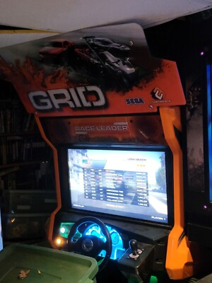 Sega The Grid arcade racing game realistic rare driving arcade game | eBay