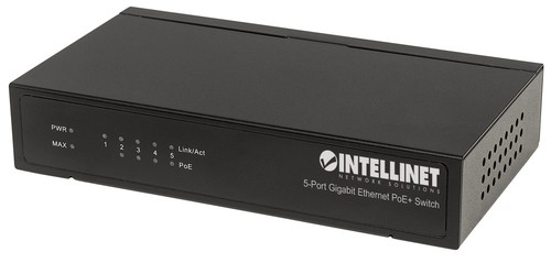 INTELLINET 5-Port Gigabit Ethernet Poe+ Commutateur,4 X Pse Ports, Ieee ...