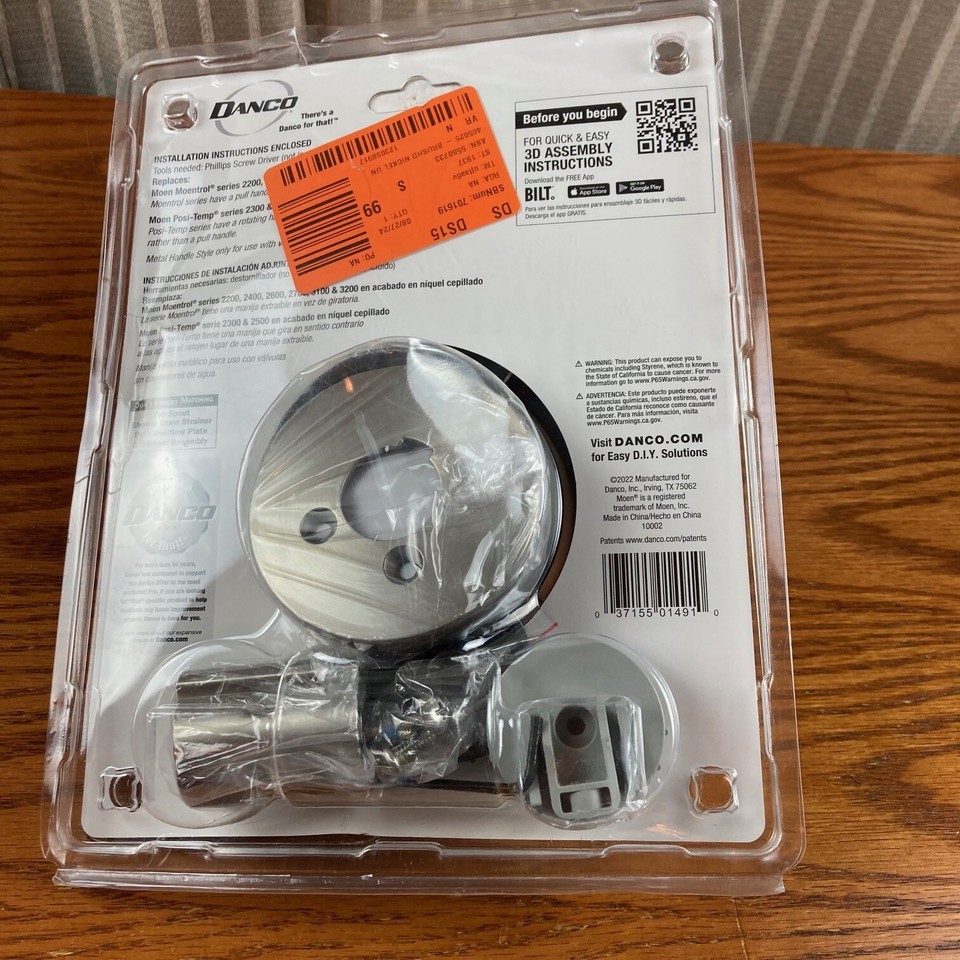 Danco Brushed Nickel Trim Kit for Moen Tub/Shower Faucet Model 10002 ...