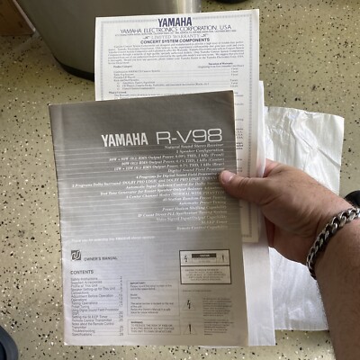 Yamaha R-V98 Receiver Owners Manual Original Not A Copy!! | eBay