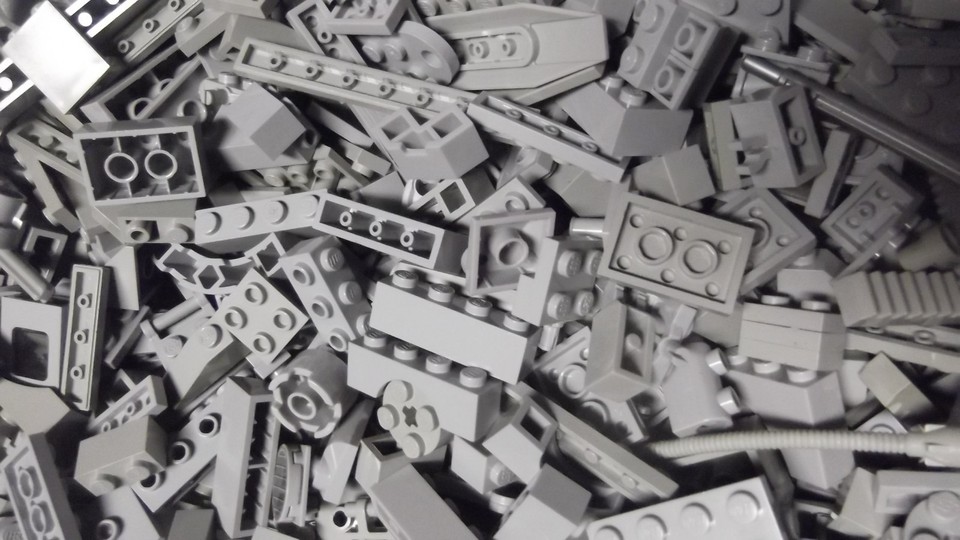 ☀️NEW! 100+ LIGHT GREY GRAY LEGO PIECES FROM HUGE BULK LOT BRICKS PARTS ...