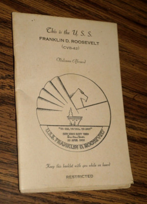 USS Franklin D Roosevelt CVB-42 Personal Information Booklet May 1948 ...