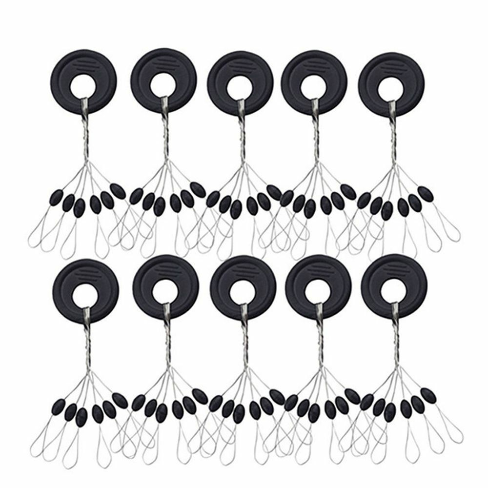 600Pcs Fishing Float Bobber Stopper Soft Rubber Sinker Line Stop Space ...