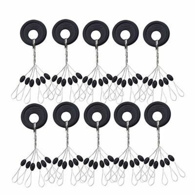 600Pcs Fishing Float Bobber Stopper Soft Rubber Sinker Line Stop Space ...