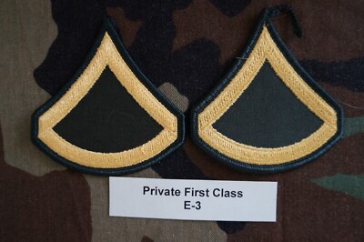 US Army Private First Class PFC Class A Military Patch Rank Sew ...