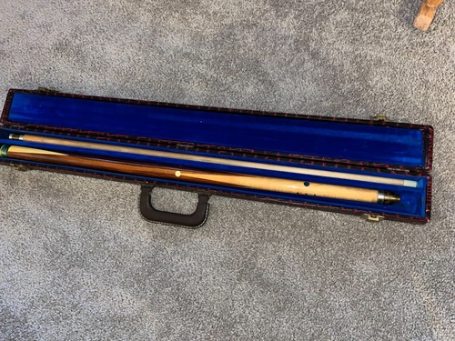 Vintage Schmelke Pool Cue Stick Billiards Beautiful Inlays with Hard ...