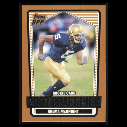 Rhema McKnight Rookie #127 2007 Topps Draft Picks - Prospects Football ...
