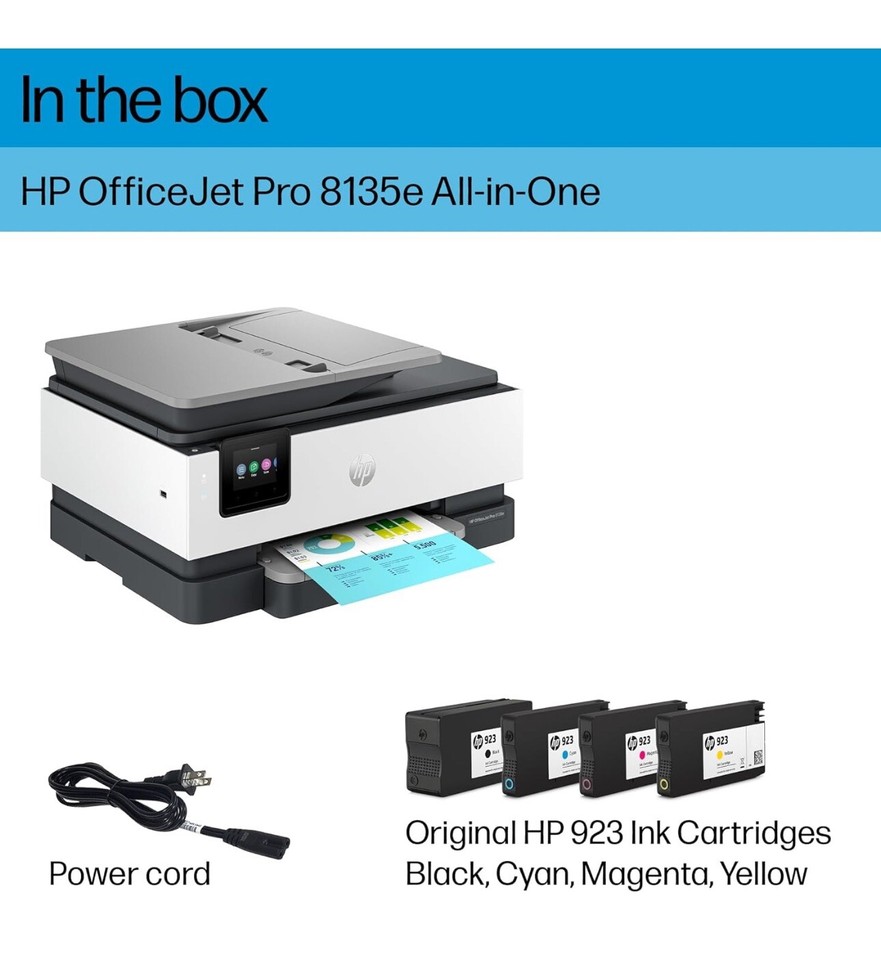 HP OfficeJet 8022e All-in-One Wireless Color Inkjet Printer ...