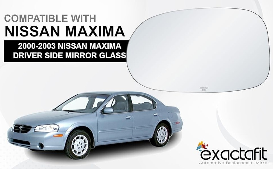Driver's Side Mirror Glass Fits 2000 2001 2002 2003 Nissan Maxima LH | eBay