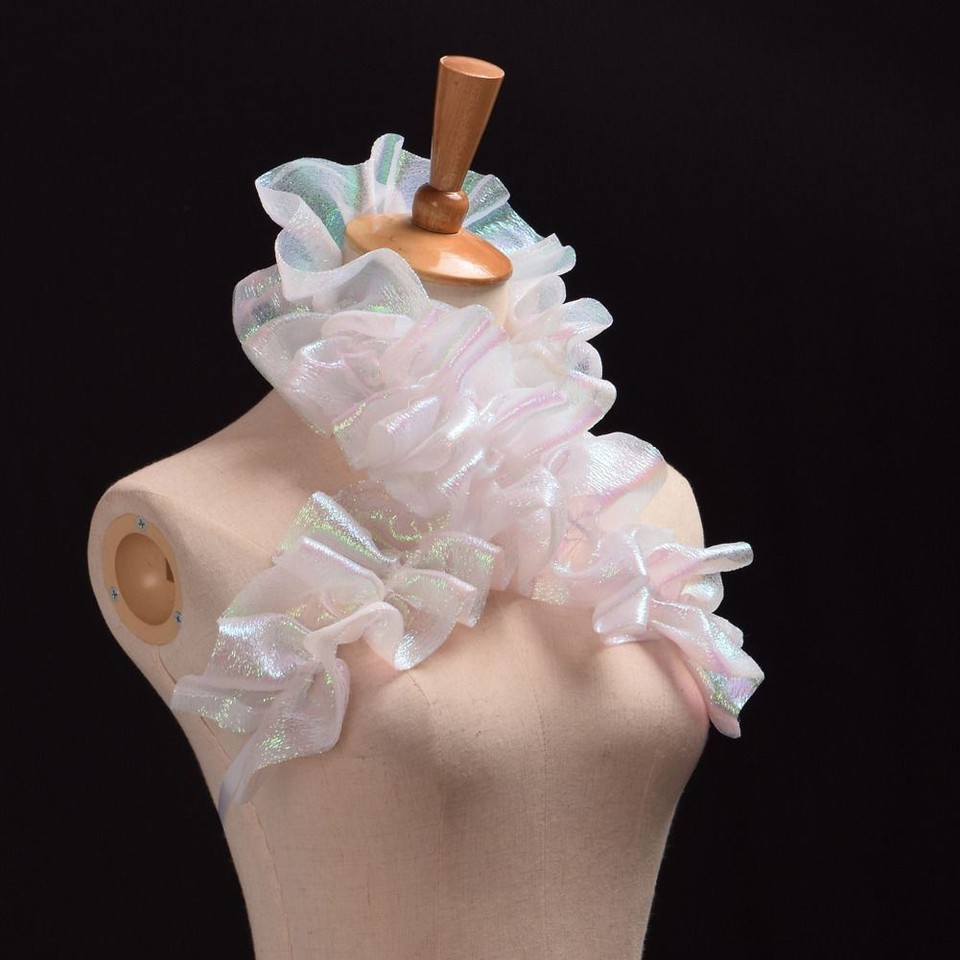 Retro Victorian Detachable Collar Ruffled Collar White Neck Ruff ...