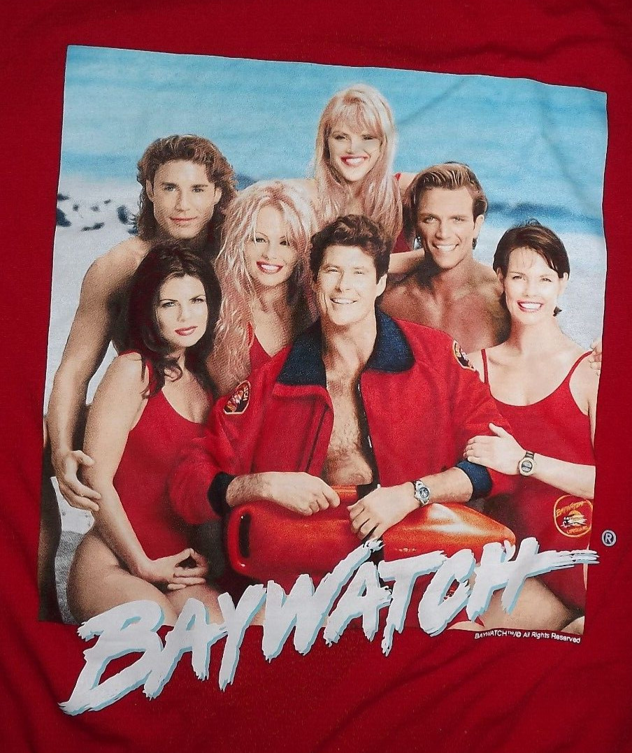 1989 ORIGINAL BAYWATCH TV SHOW S/S VINTAGE T-Shirt … - Gem