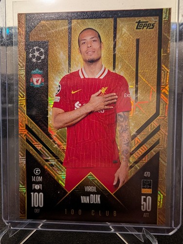 2021-22 Topps Chrome Match Attax UCL - 100 Club Virgil Van Dijk #191 ...