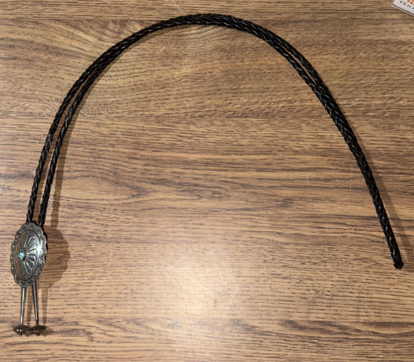 Native American Looking Vintage Sterling Silver Bolo Tie Unmarked See ...