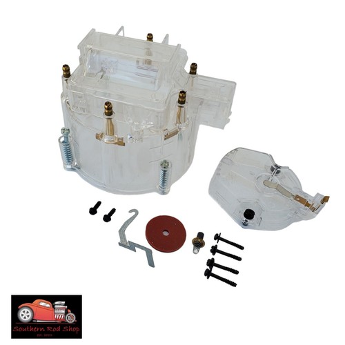 V6 6 Cylinder HEI Clear Distributor Cap & Rotor Set Replacement Ford ...