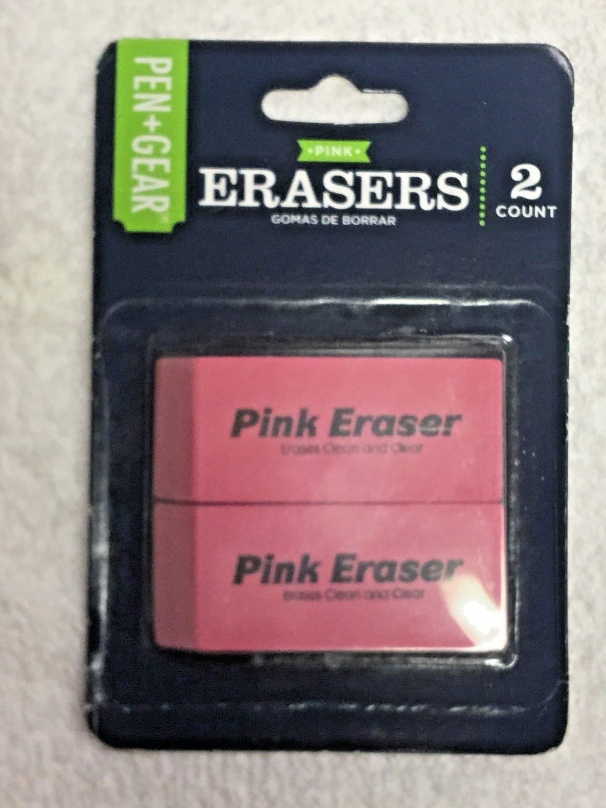 Eraser, Pink, Eraser Set, 2 , Smudge Resistant, Pink Pearl, 100% Latex ...