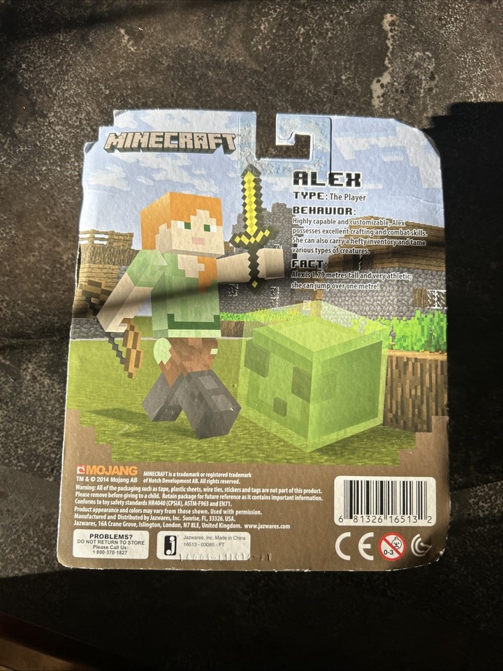 Minecraft Overworld Alex Fully Articulated Series 3 New Sealed Box (50 ...