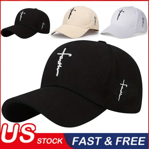 Embroidered faith Cross Hat for Men Women Gift, Adjustable Hat Baseball ...