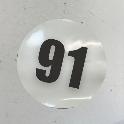12" Circular Round Magnetic Race Car Number 91 Magnet x2 | eBay
