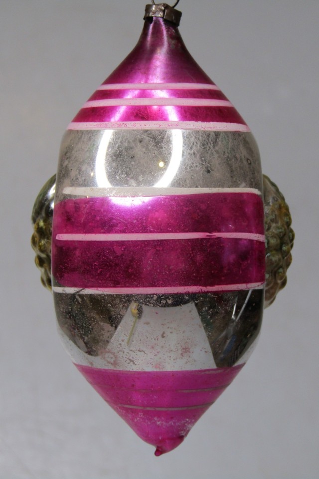 Antique VTG Glass Large Bumpy BERRY Leaf Outdent DROP Christmas Ornament Germany | eBay