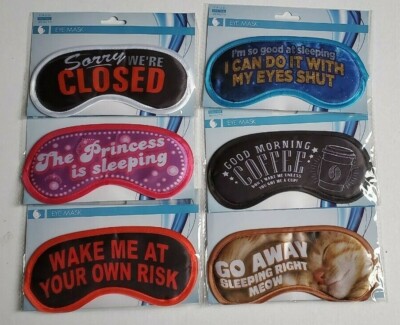 Adjustable Eye Masks In 6 Styles - You get all 6 Masks Each With A ...