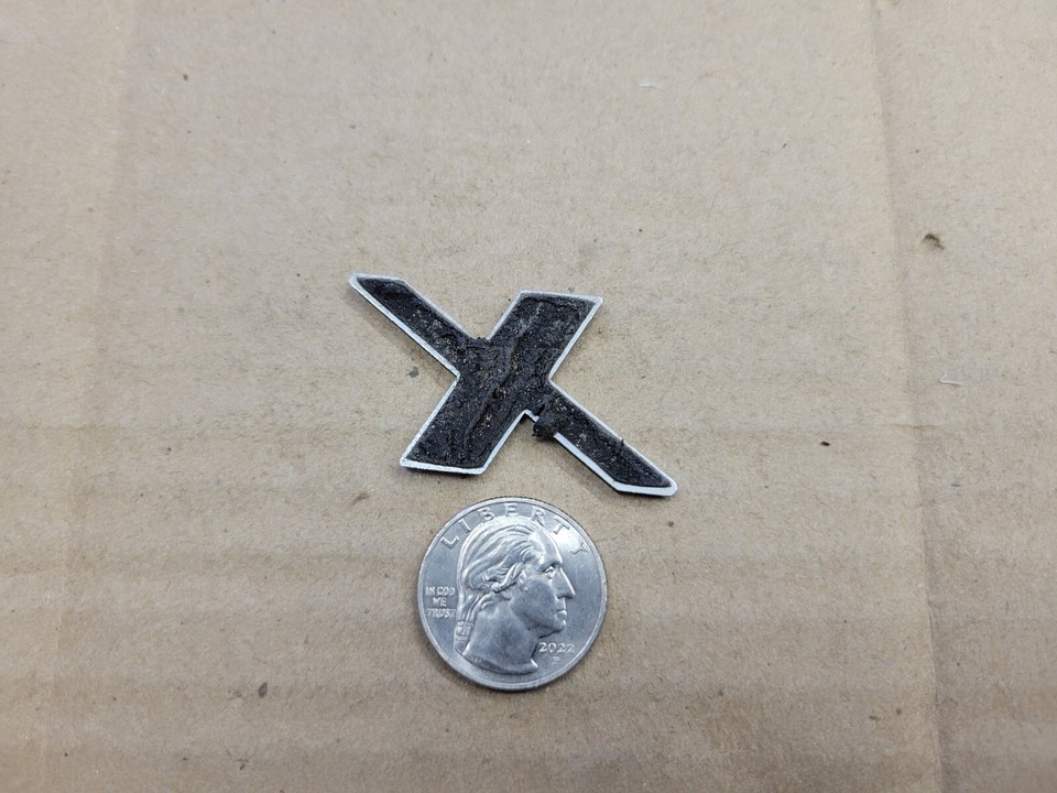 OEM "X" Chrome Individual Letter Lettering Emblem Badge Logo Nameplate ...