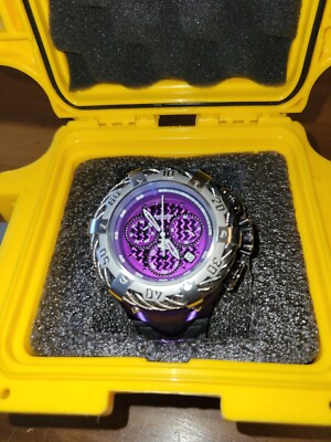 INVICTA MENS BOLT ZEUS PURPLE 54MM STAINLESS STEEL WATCH. WATERPROOF ...
