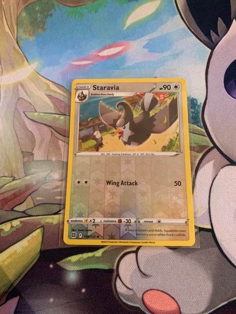 Pokémon TCG Staravia Sword & Shield: Brilliant Stars 118/172 Reverse Holo Uncommon for sale ...