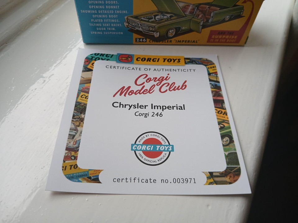 Corgi Model club Chrysler imperial 246 Reissue BNIB | eBay UK