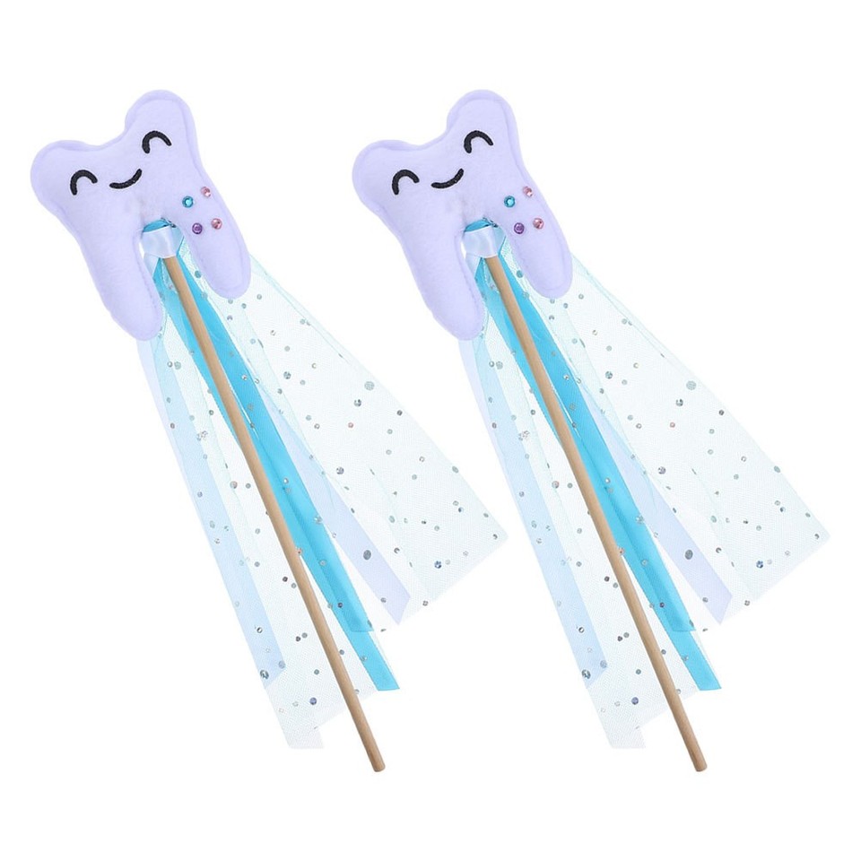 2pcs Tooth Fairy Wand For Kids Tooth Shaped Stick Dress Up Performance ...