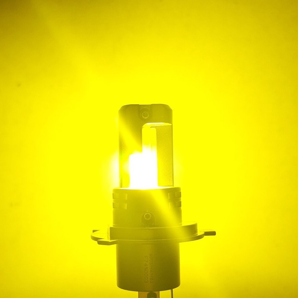 H4 9003 HB2 LED Headlight Kit High Low Beam Light Bulb Golden Yellow ...