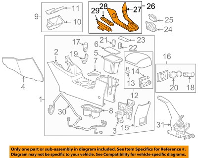 GM OEM 11-16 Cruze Limited,Cruze Console Center Console-Panel Assy ...