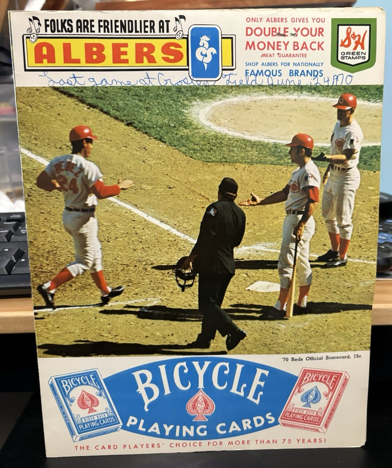 Last Game at Crosley Field Ticket Stub And Scorecard Cincinnati Reds | eBay