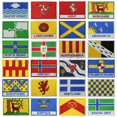 United Kingdom County Flag Patch Embroidered Iron On Sew On Patch Badge | eBay UK