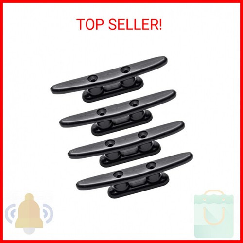 Small Boat Cleat Open Base,4 Inch Black Nylon Dock Cleats,Marine ...