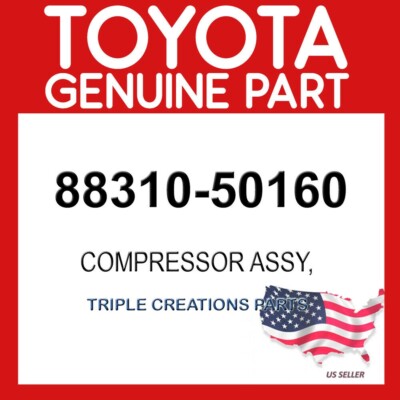 TOYOTA GENUINE 8831050160 COMPRESSOR ASSY, W/PULLEY 88310-50160 | eBay
