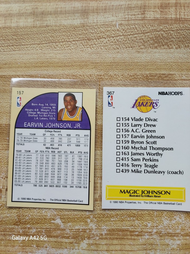 Magic Johnson 1990-91 Hoops Lot 4 Set Los Angeles Lakers | eBay