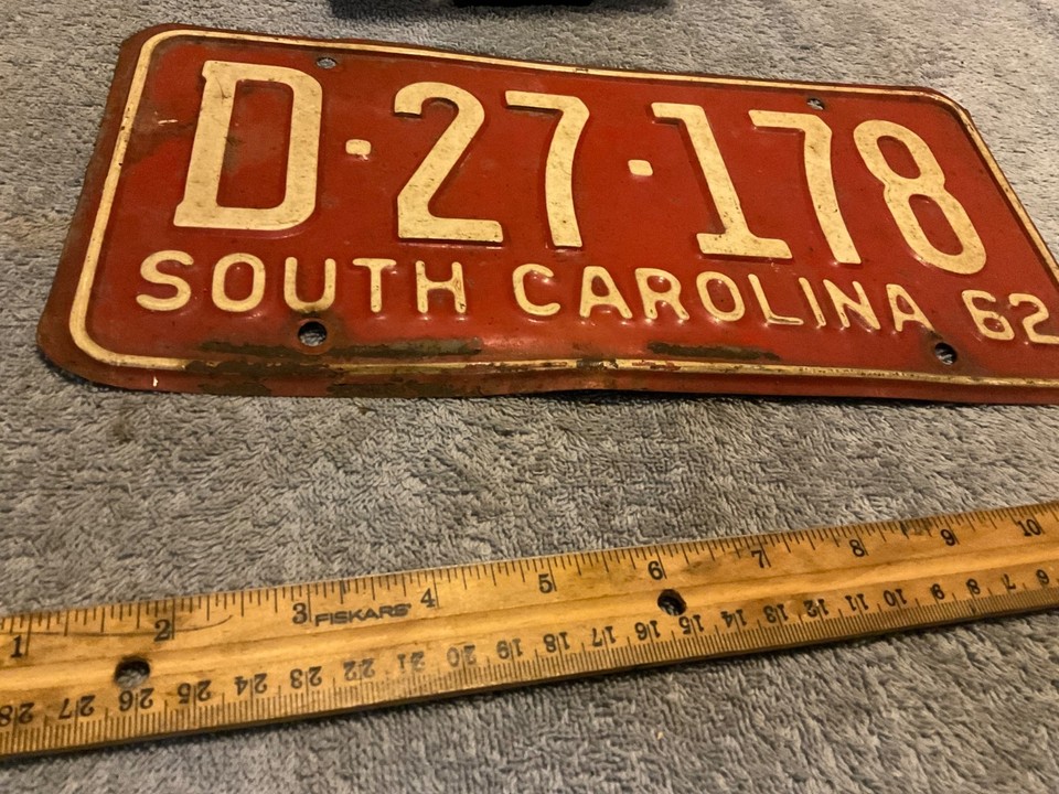 South Carolina SC License Plate 1962 D 27 178 | eBay