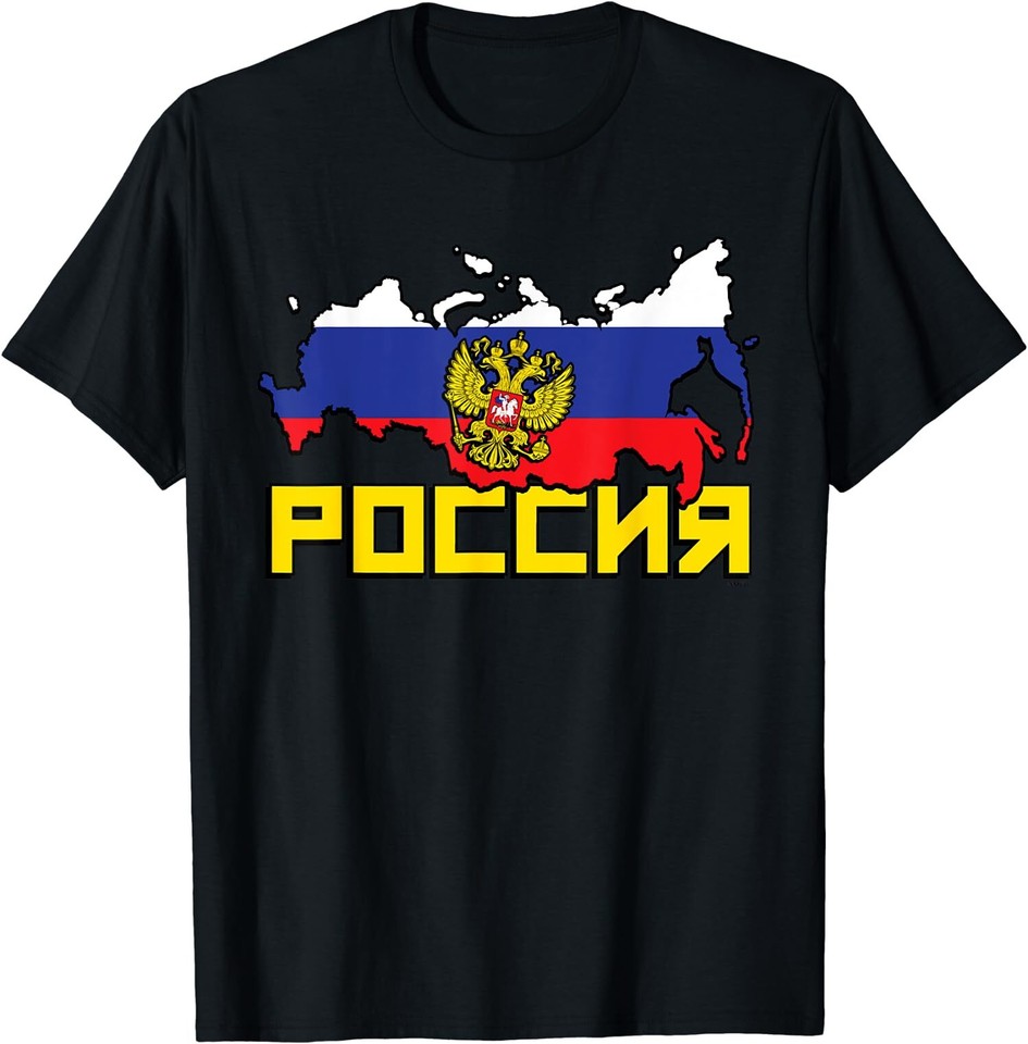 NEW LIMITED Russian POCCNR Russian Flag Country Shaped Flag T-Shirt | eBay