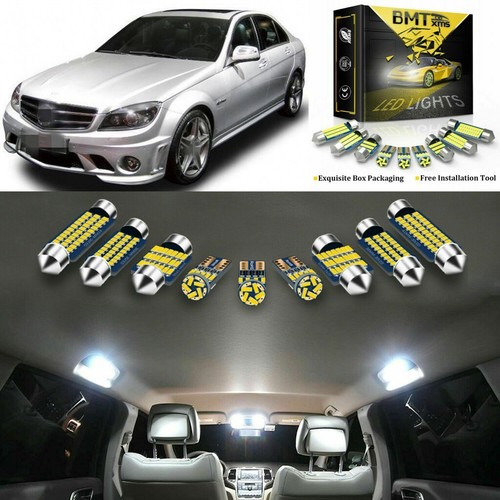 20 x Interior LED Light White Bulbs Kit For Benz W204 C250 C350 C300 ...