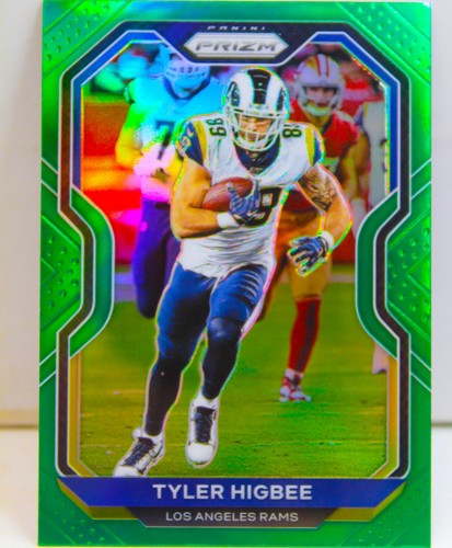 Tyler Higbee 2020 Green Prizm Football NFL Refractor Card #274 Los ...