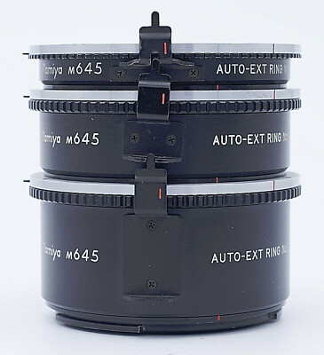SET OF EXTENSION RINGS NO.1 NO.2 NO.3-S FOR MAMIYA M645 MEDIUM FORMAT ...