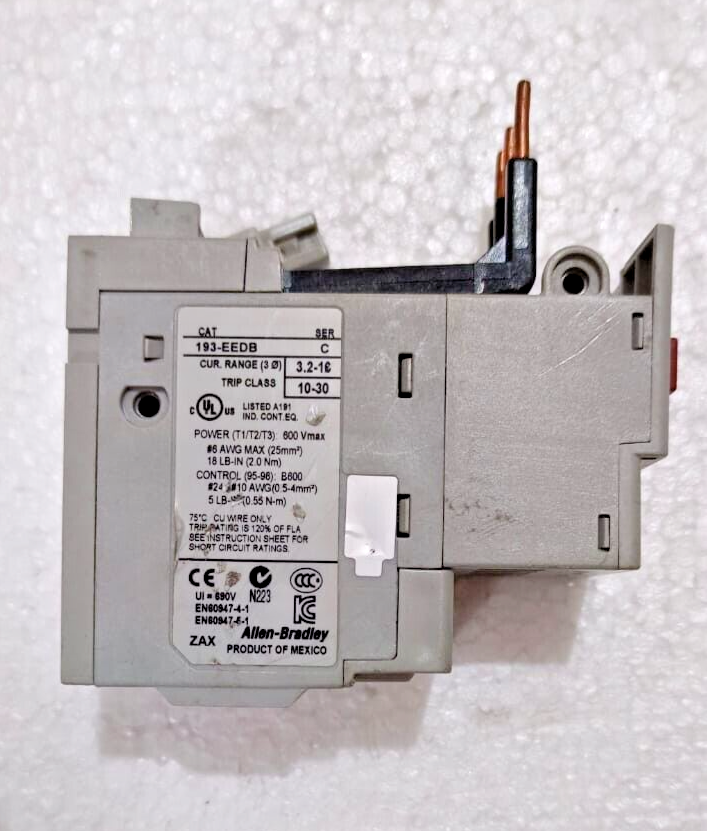 Allen Bradley 193-EEDB Series C Overload Relay 3.2-16A NC & NO Trip Loc 18F3Open | eBay