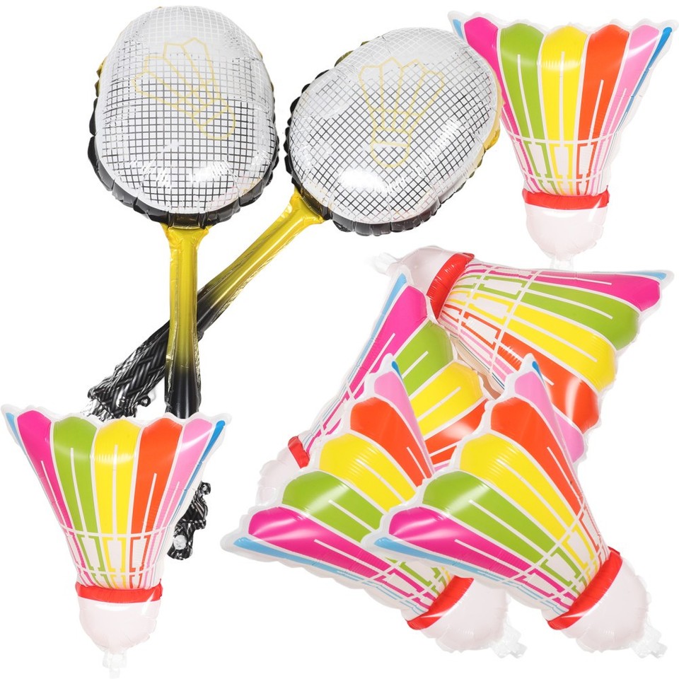 8 Pcs Aluminum Balloons Badminton Decor Birthday Party Decorations ...