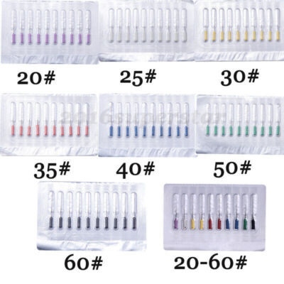 Dental Endo Stainless Steel Barbed Broaches Needles Handle Root Canal ...